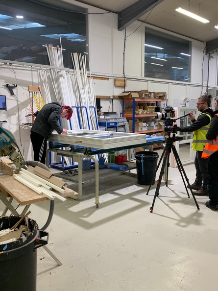 Finishing area behind the scenes